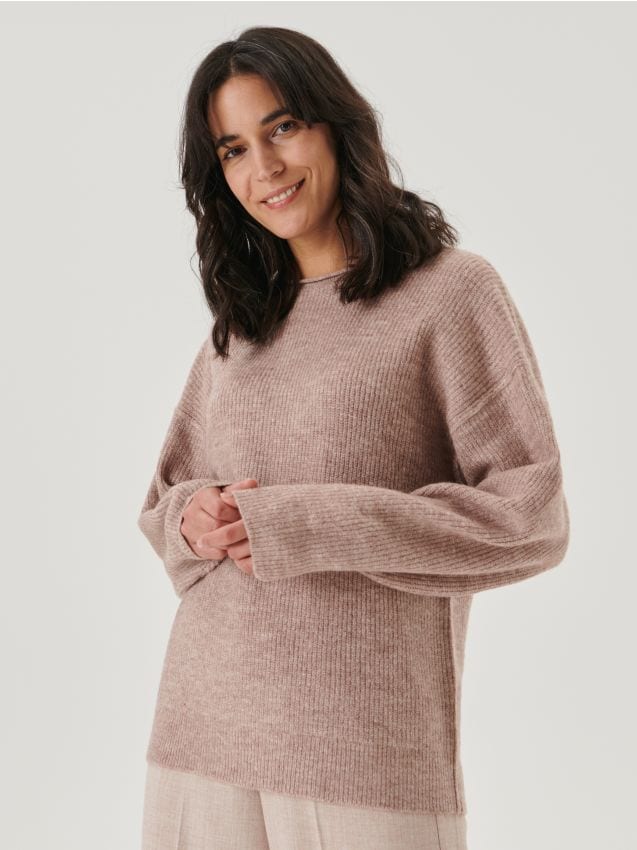 Pullover aus Rippstrick Farbe Beige - SINSAY - 9924A-08X