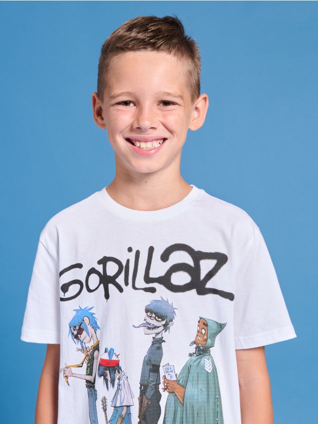 Koszulka Gorillaz Kolor biały - SINSAY - 9960C-00X