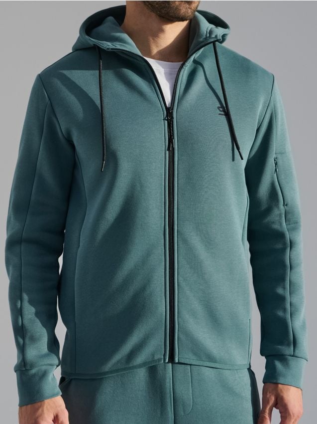 Hoodie pulcsi Szín zöld - SINSAY - 9968I-77X