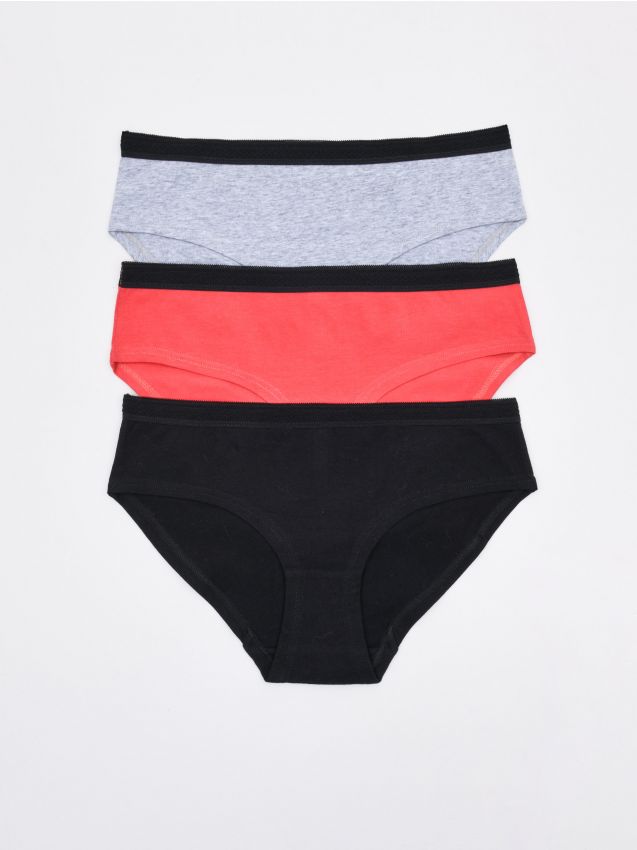 3 pack majtek typu hipster Kolor wielobarwny - SINSAY - ZF991-MLC